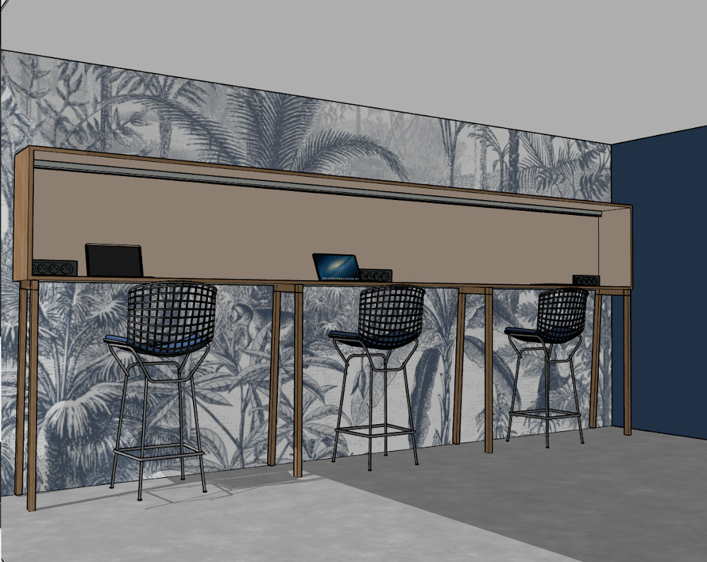 Mobilier professionnel sur mesure et banque d'accueil à Lyon